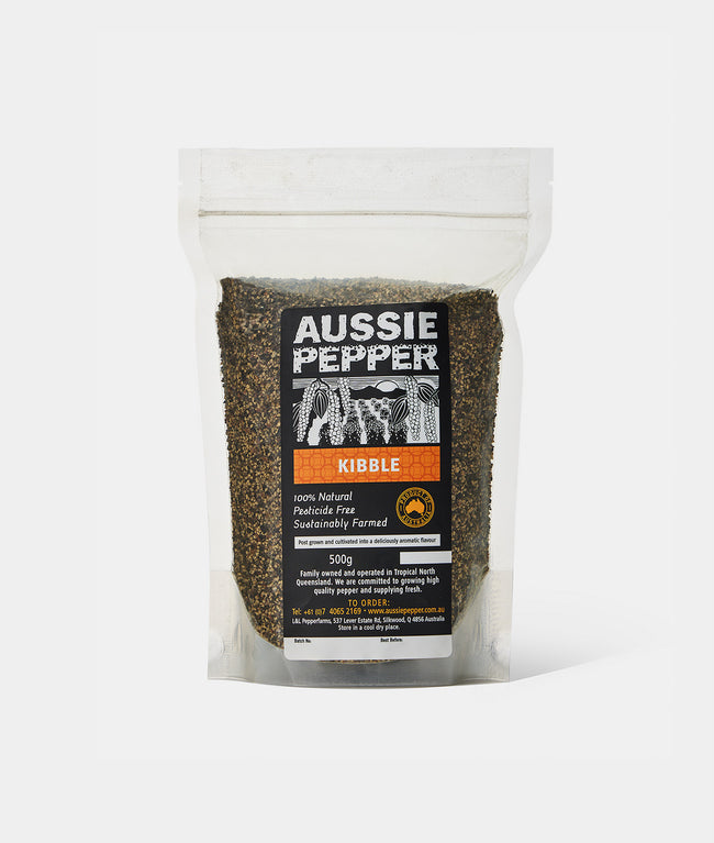 Aussie Pepper Kibble Black Pepper 500g - Part&Parcel