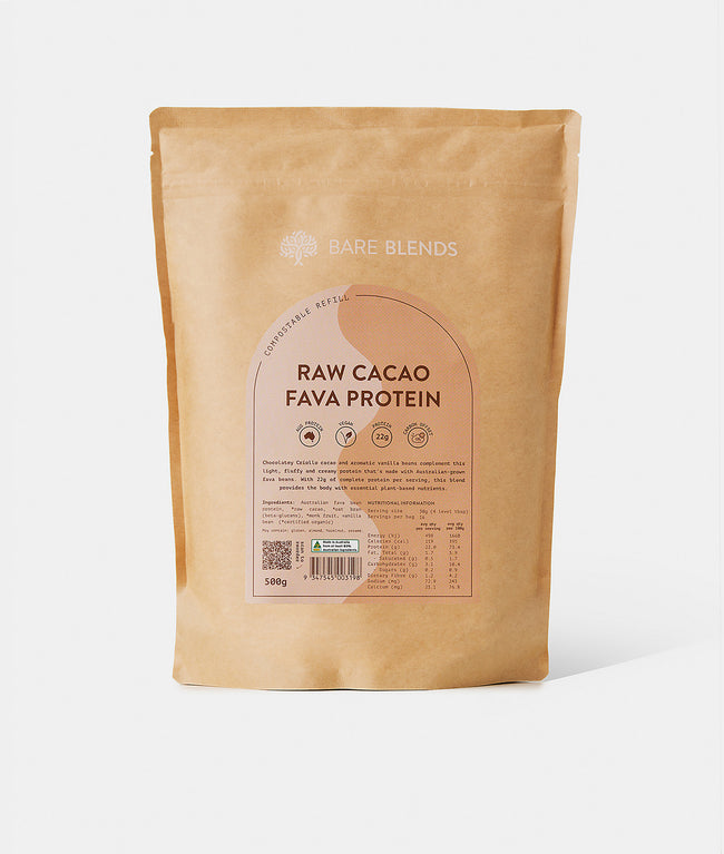 Raw Cacao Fava Protein 500g by Bare Blends - Part&Parcel