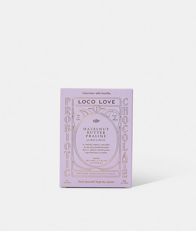 Loco Love Hazelnut Praline with Maca Root Twin Pack 60g - Part&Parcel